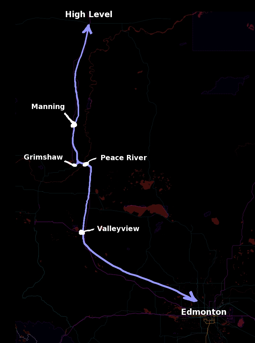 High Level – Edmonton | Northern Express Bus Line